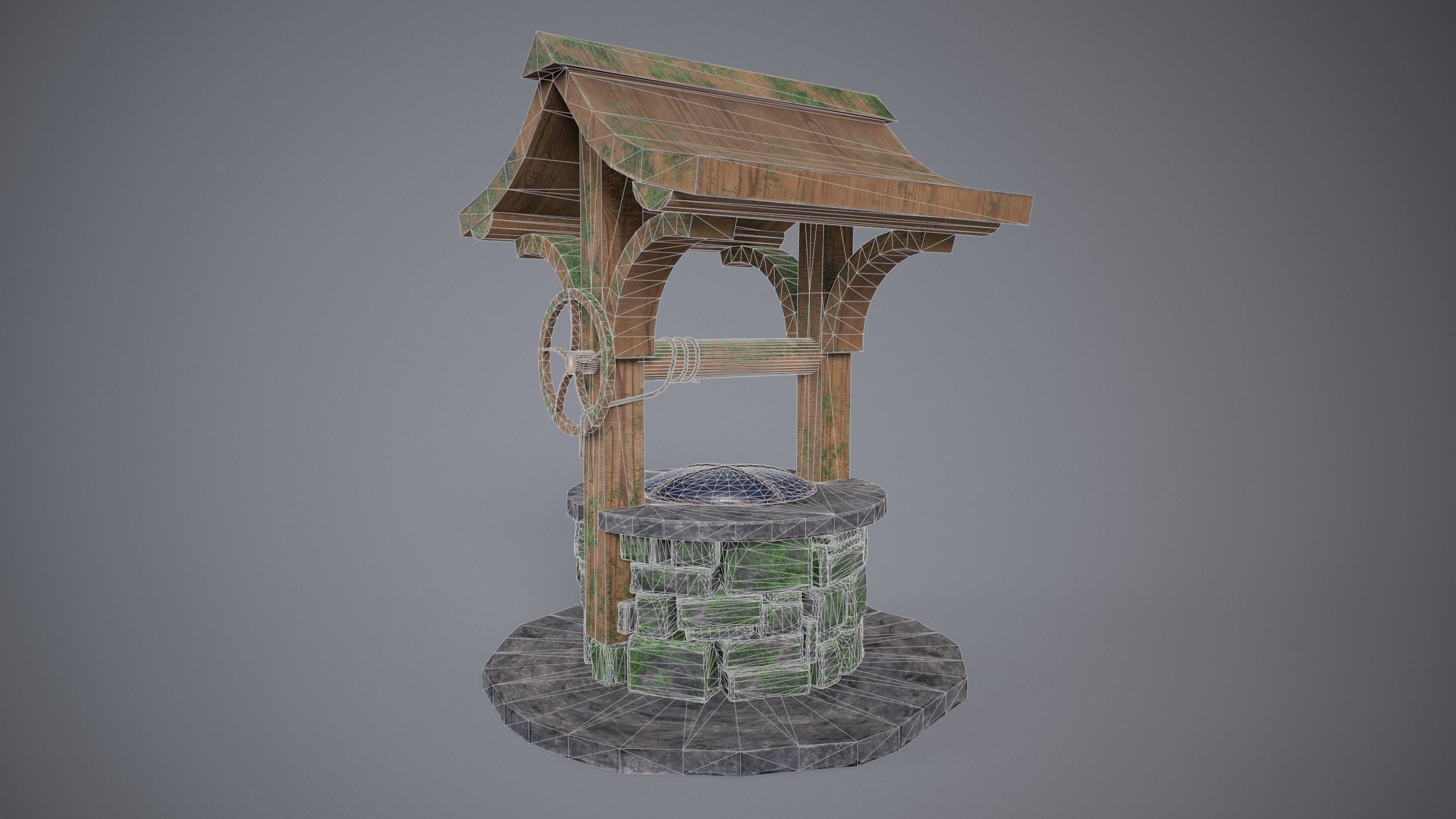 3D model Wishing Well - Medieval Well VR / AR / low-poly | CGTrader