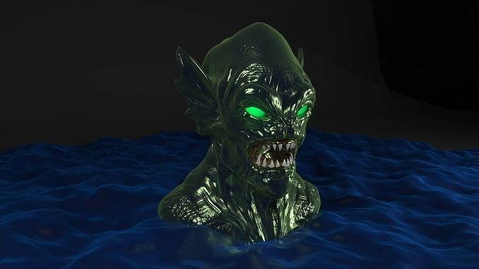 sea creature head 3D model | CGTrader