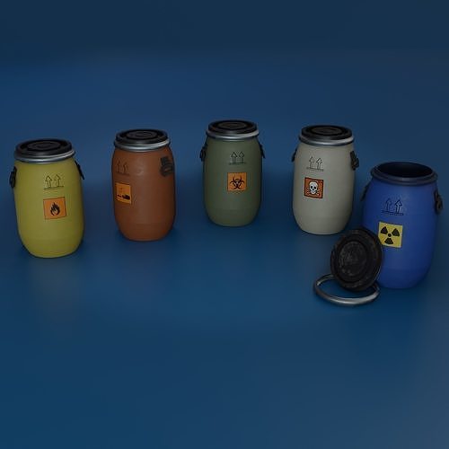 3D model Low Poly Plastic Barrel VR / AR / low-poly | CGTrader