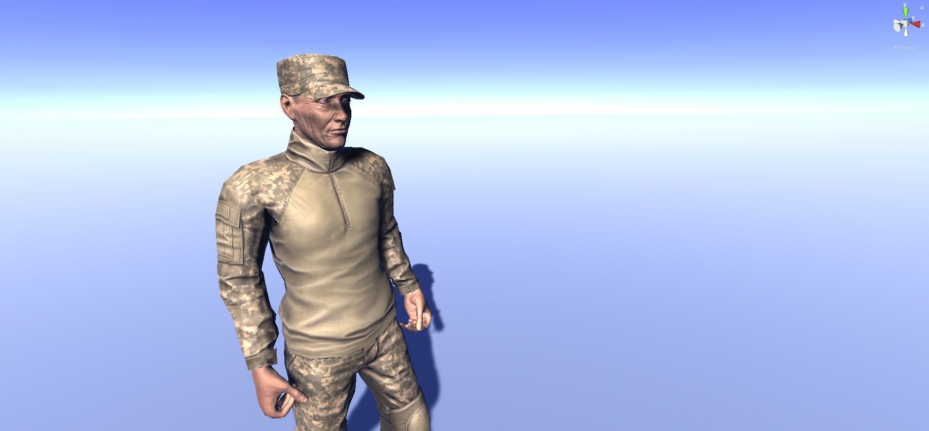 3D model Brave Soldier - animated rigged Military Man VR / AR / low ...