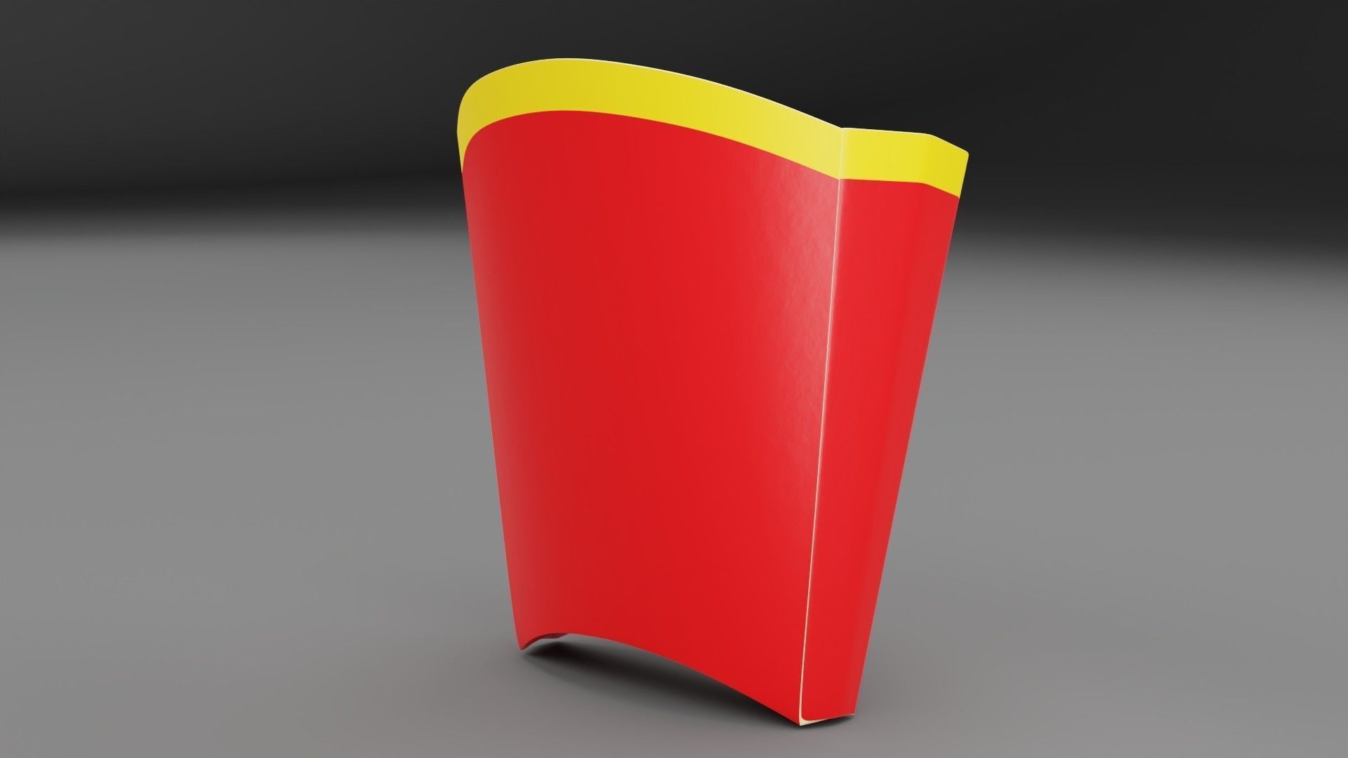 3D model Empty packages french fries box VR / AR / low-poly | CGTrader