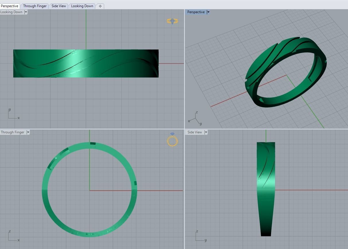 ring jewelry 3D model 3D printable | CGTrader