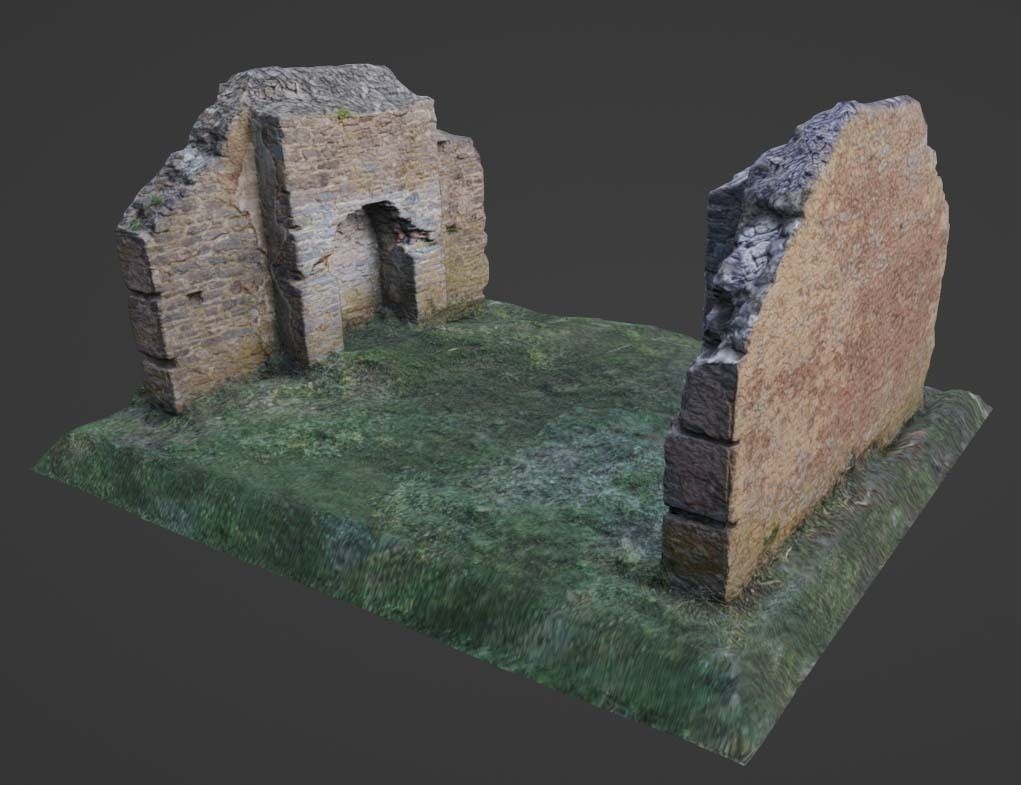 3D model Ruin of Old Stone Building - Game-Ready Photoscan VR / AR ...
