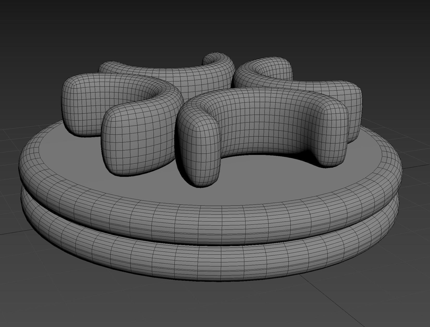 Round couch 3D model | CGTrader