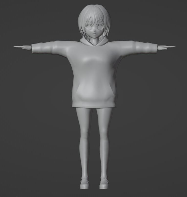 3D model 3d anime girl for vrchat and for gaming VR / AR / low-poly ...