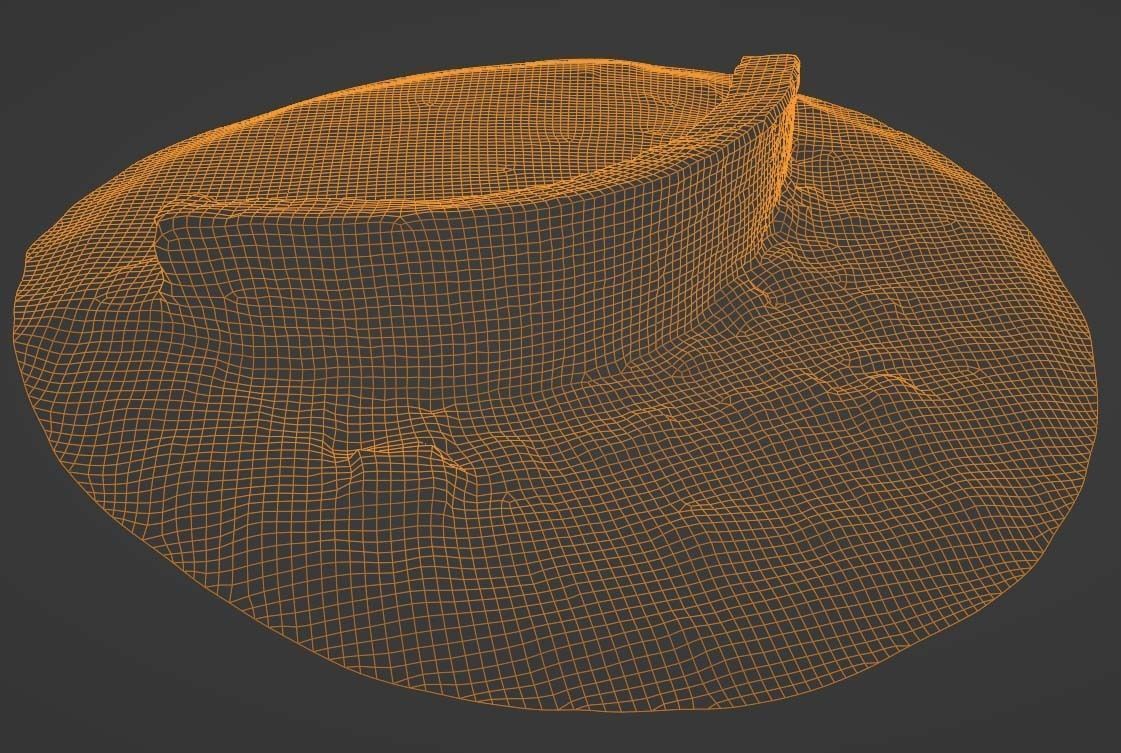 3D model Stone Wall - Realistic Curved - Photo-scanned Low-Poly 3D 2K ...