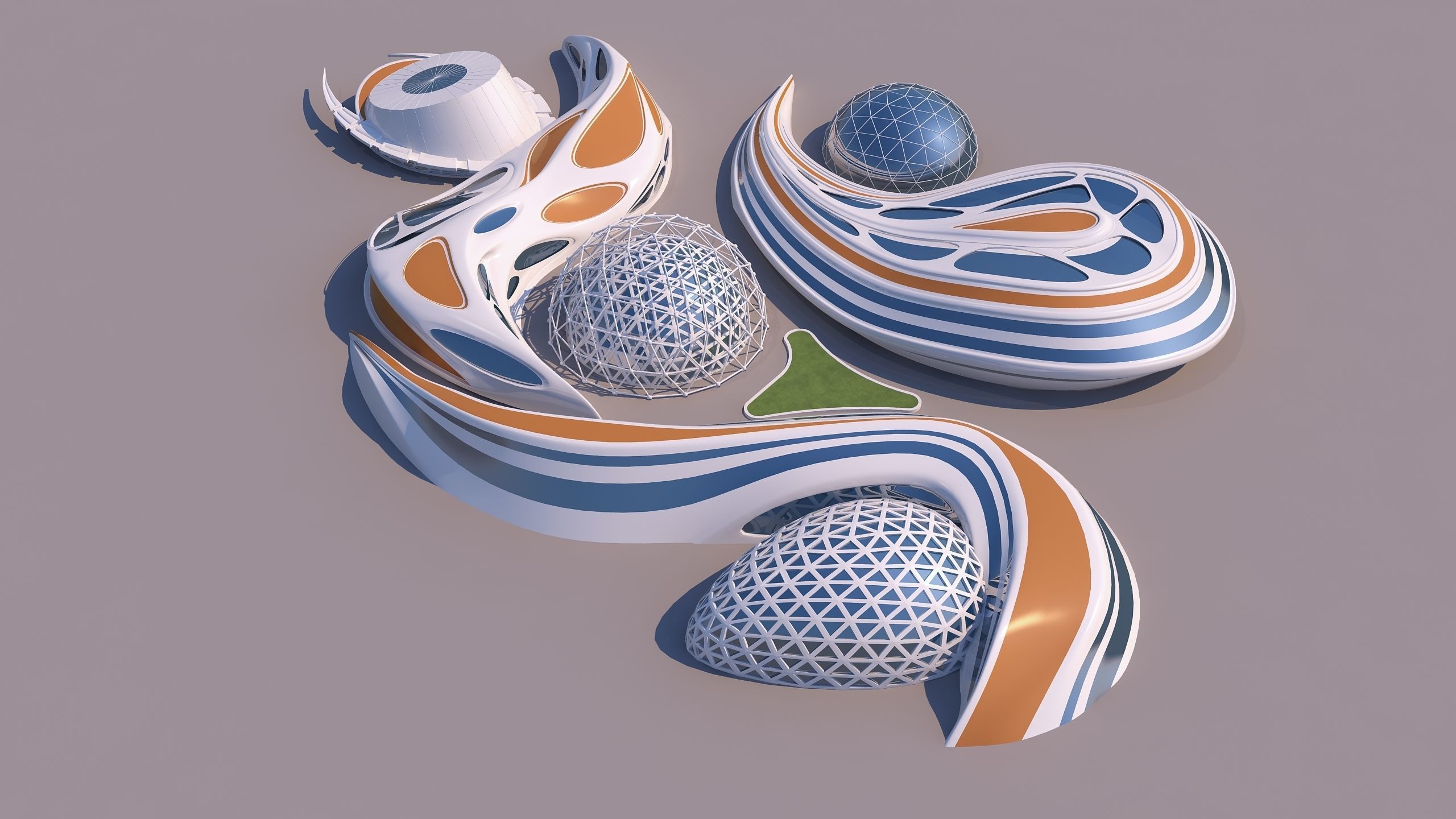 0089 - Organic Building 3D model | CGTrader