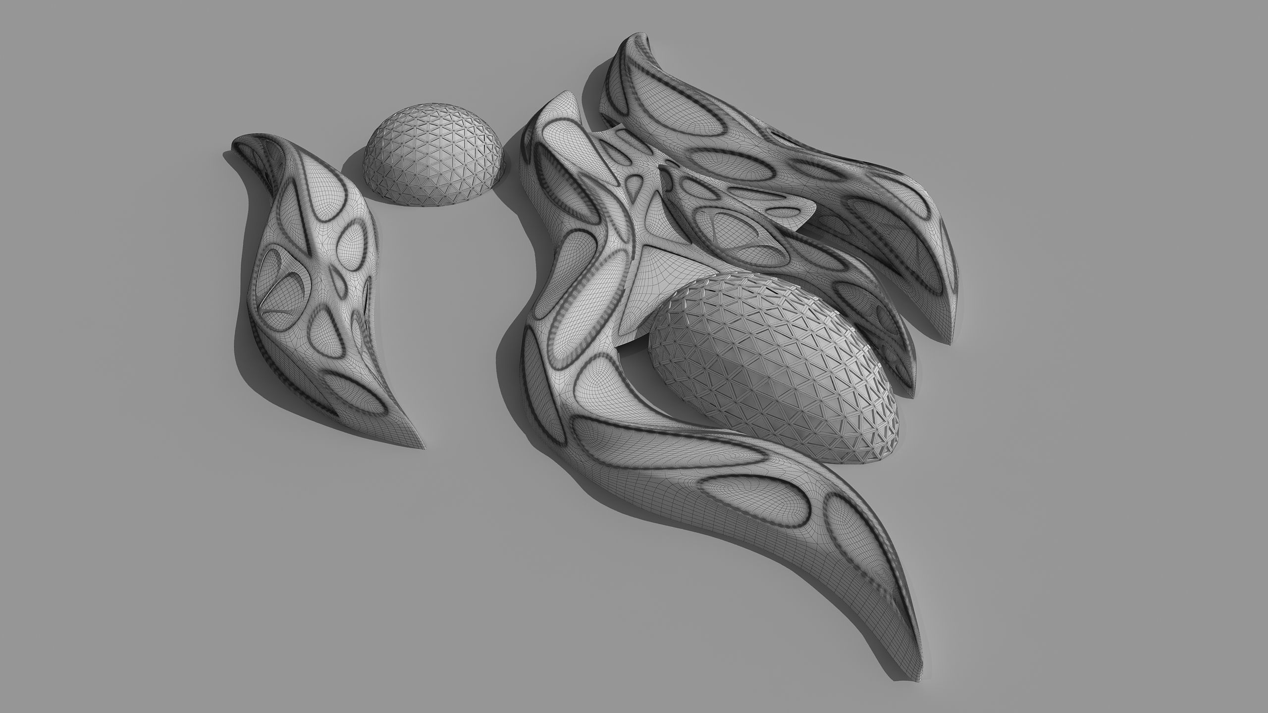 0090 - Organic Building 3D model | CGTrader