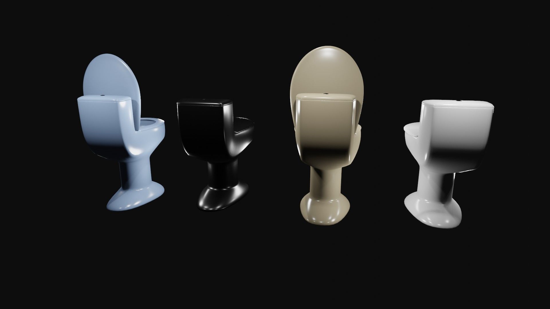 3D model Toilets three VR / AR / low-poly | CGTrader