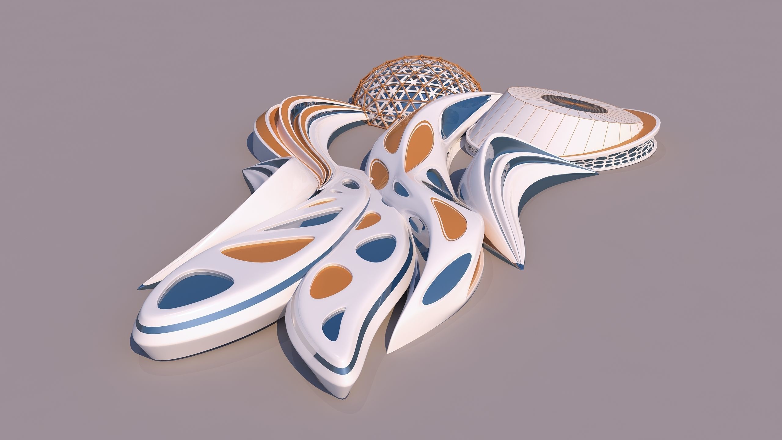 0092 - Organic Building 3D model | CGTrader
