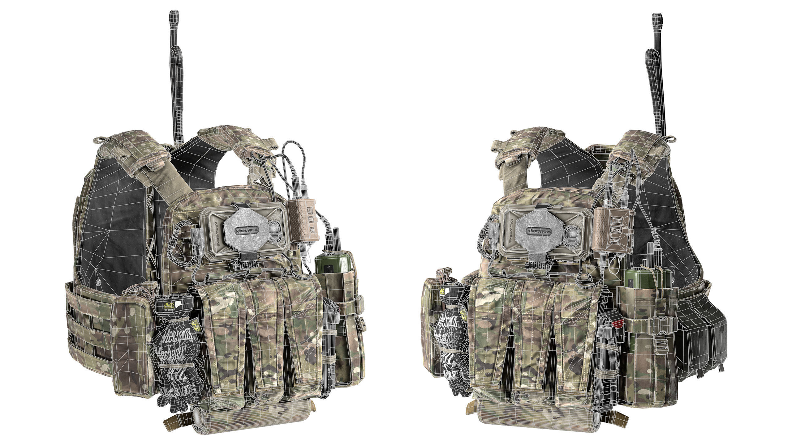 3D Model Collection AVS PLATE CARRIER BUNDLE VR / AR / low-poly | CGTrader