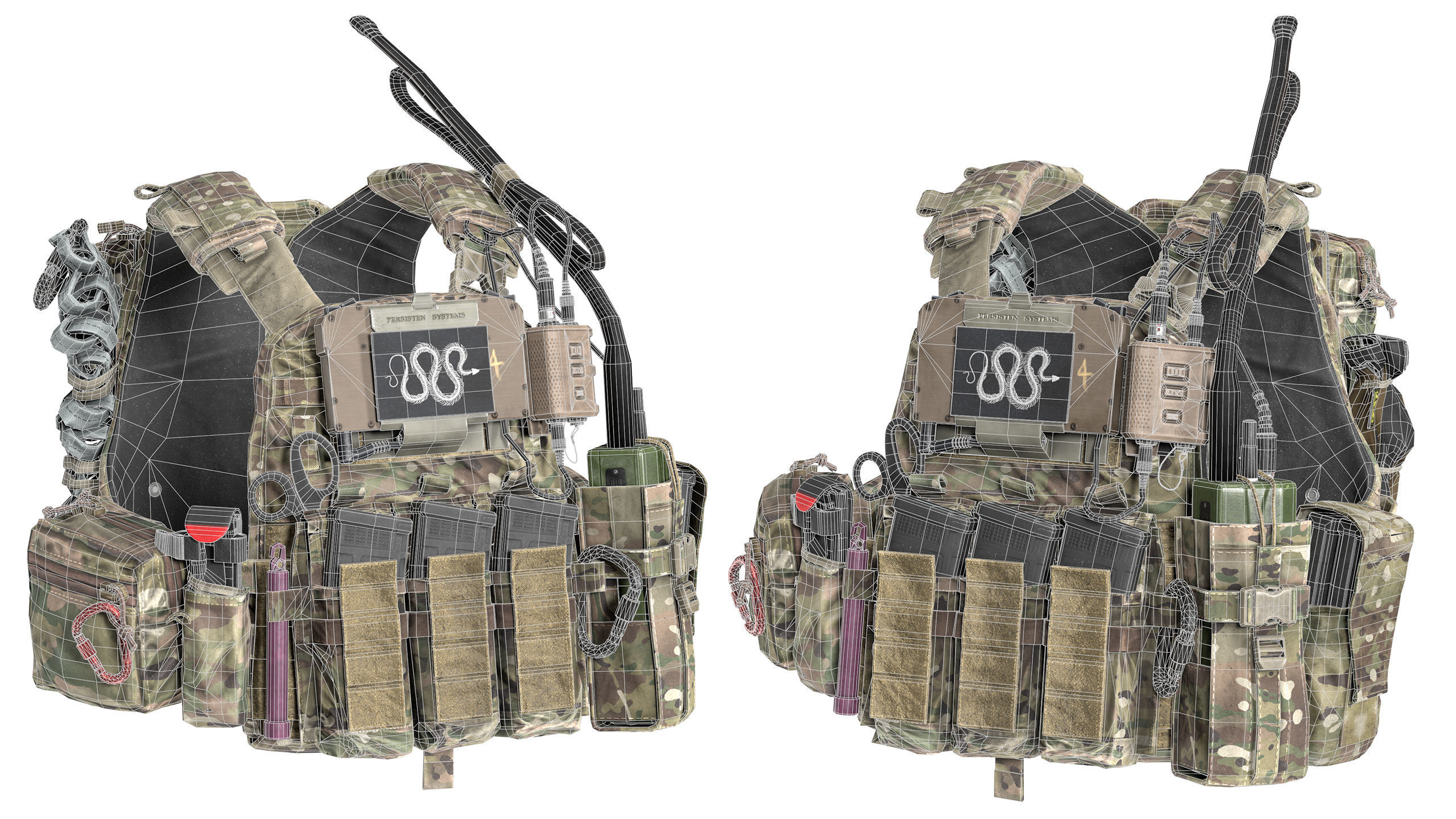 3D Model Collection AVS PLATE CARRIER BUNDLE VR / AR / low-poly | CGTrader
