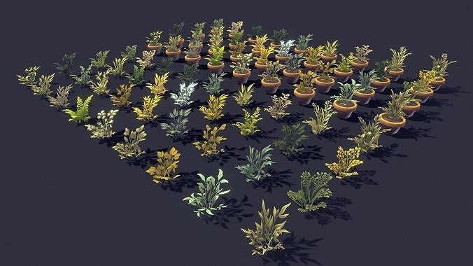3D model Stylize Plants Pack 03 VR / AR / low-poly | CGTrader