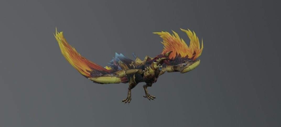 3D model Fire Fantasy Phoenix Low Poly VR / AR / low-poly | CGTrader