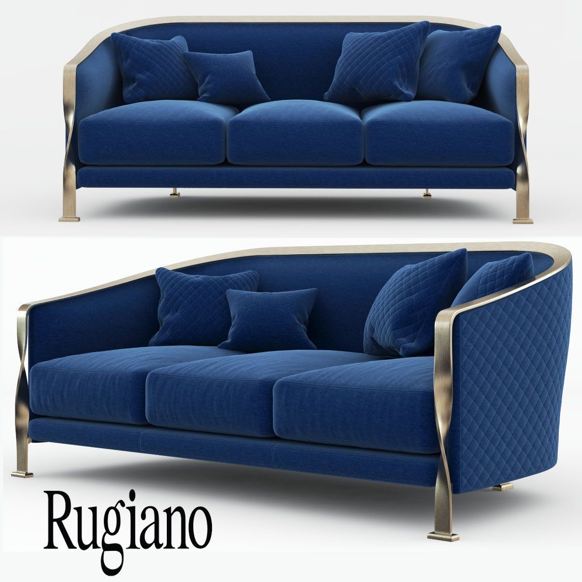 Rugiano Paris sofa 3D model | CGTrader