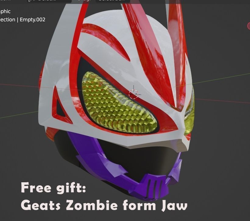 Kamen Rider Buffa 3D printable cosplay helmet 3D model 3D printable ...