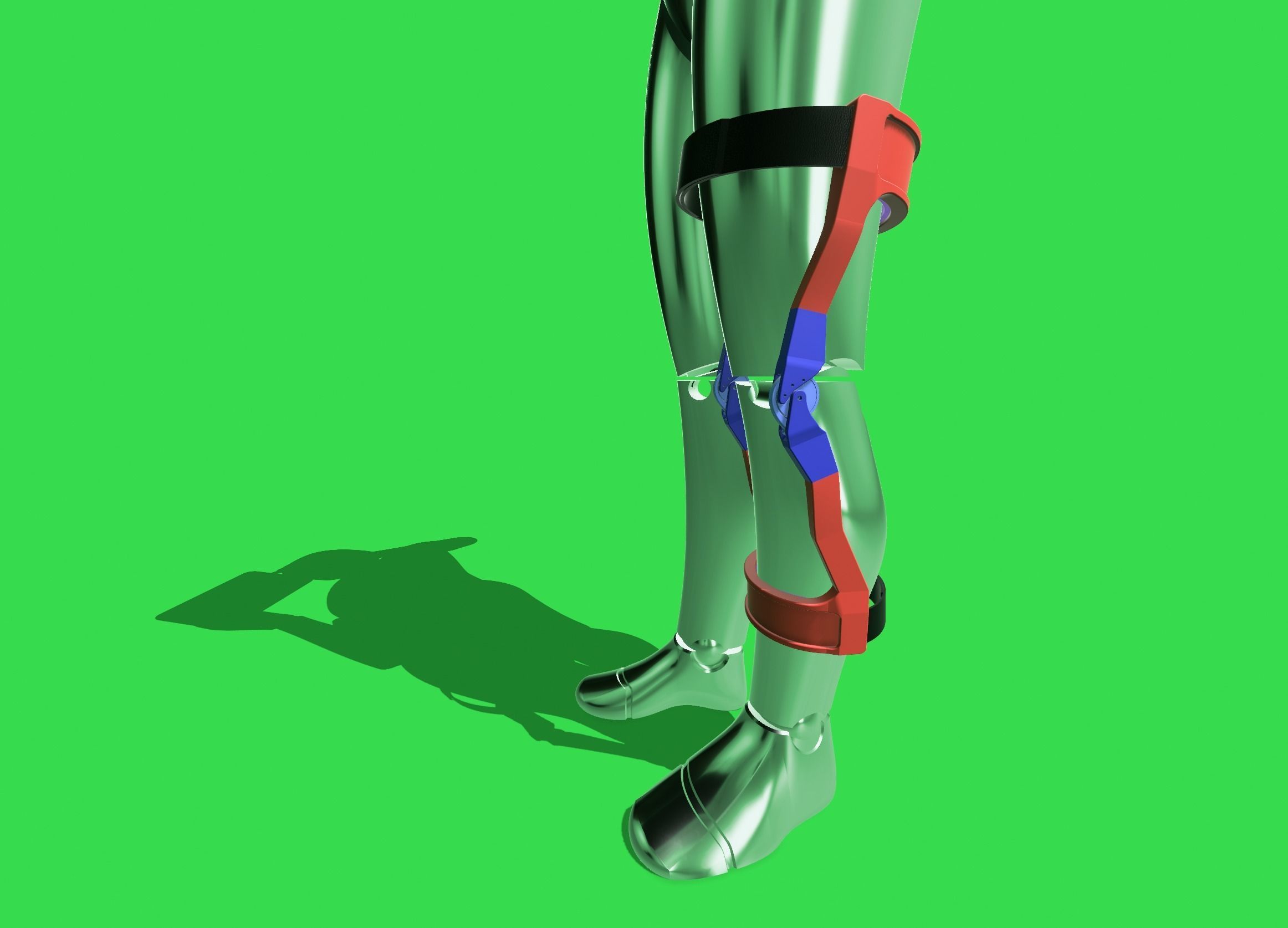 XTI PASSIVE LOCKING EXOSKELETON KNEE 3D model 3D printable | CGTrader