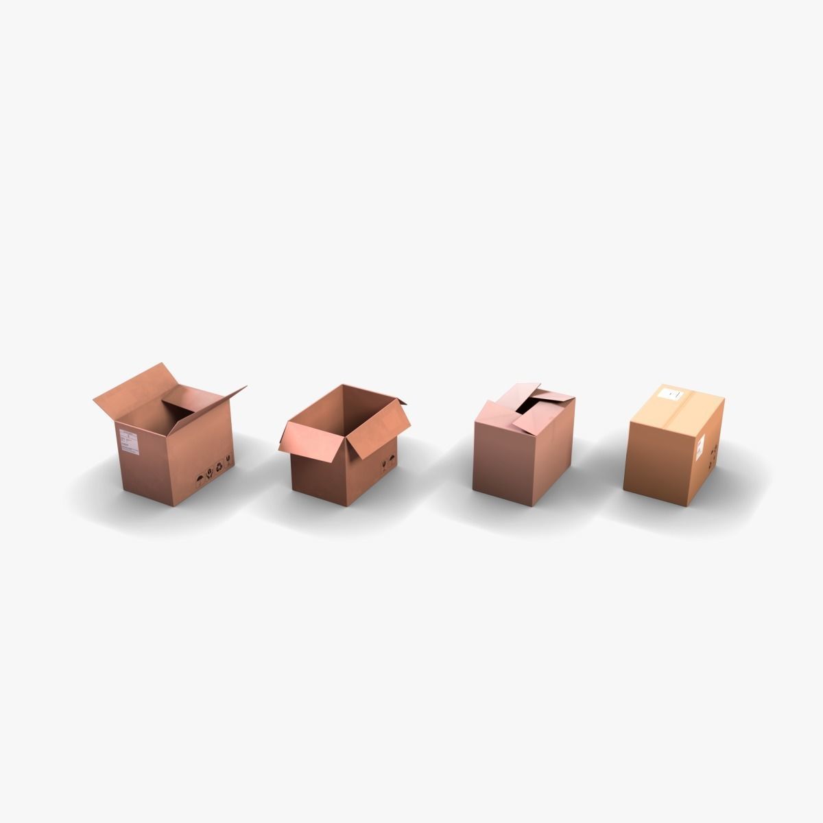 3D model Storage Boxes Set VR / AR / low-poly | CGTrader