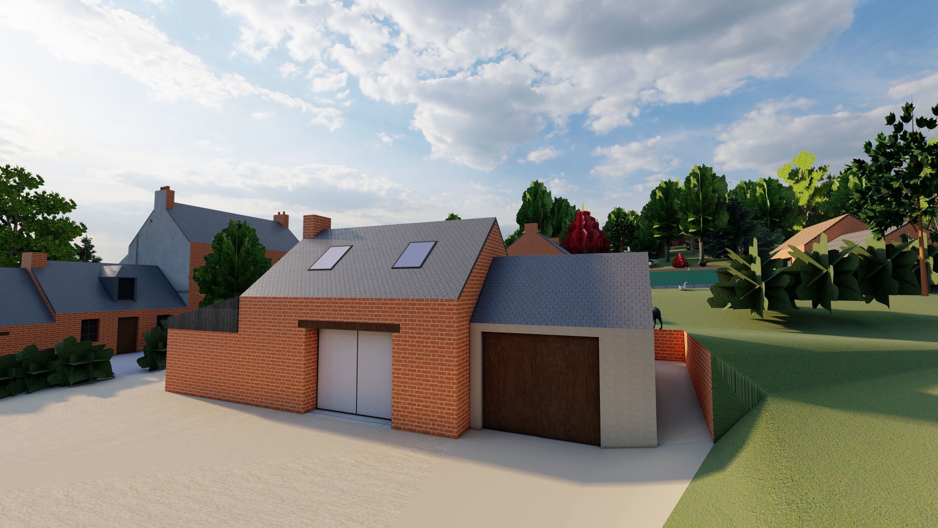 3D model Village life 3D model design VR / AR / low-poly | CGTrader