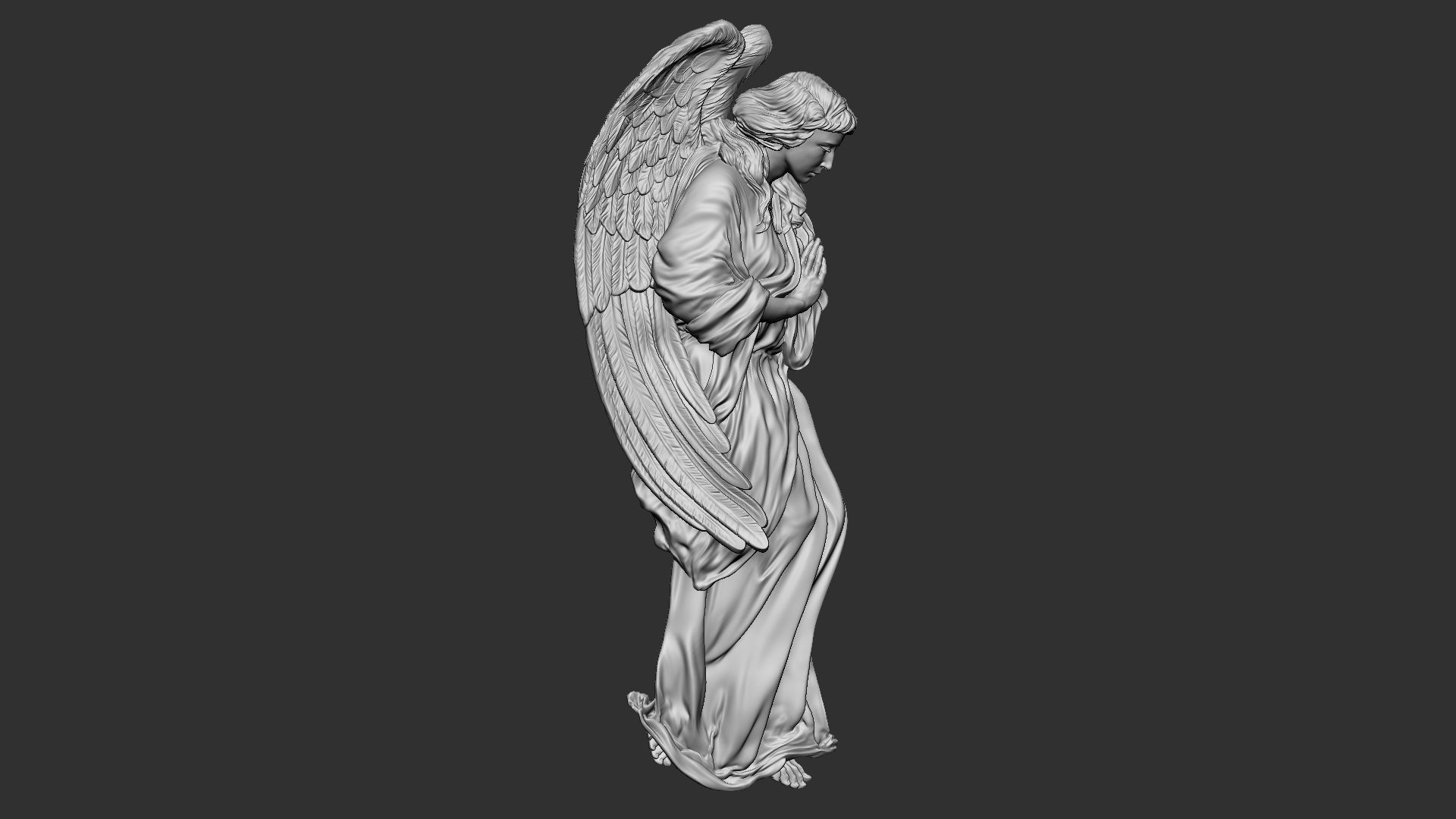 Angel Bas-Relief 1 3D model 3D printable | CGTrader