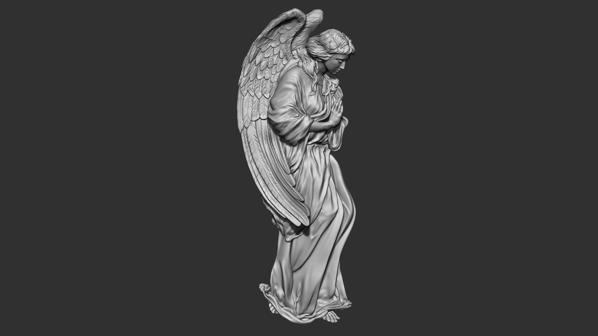 Angel Bas-Relief 1 3D model 3D printable | CGTrader