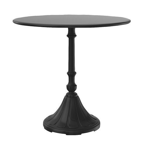 Russel Industrial Loft Iron Round Pedestal Dining Bistro Table 3D model ...