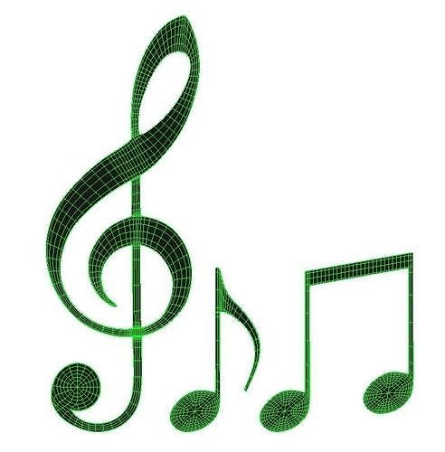3D model Musical notes VR / AR / low-poly | CGTrader