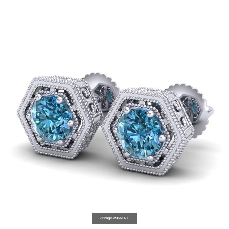 3DM-STL-RENDER 33 STUD EARRING FILES 3D Model Collection | CGTrader