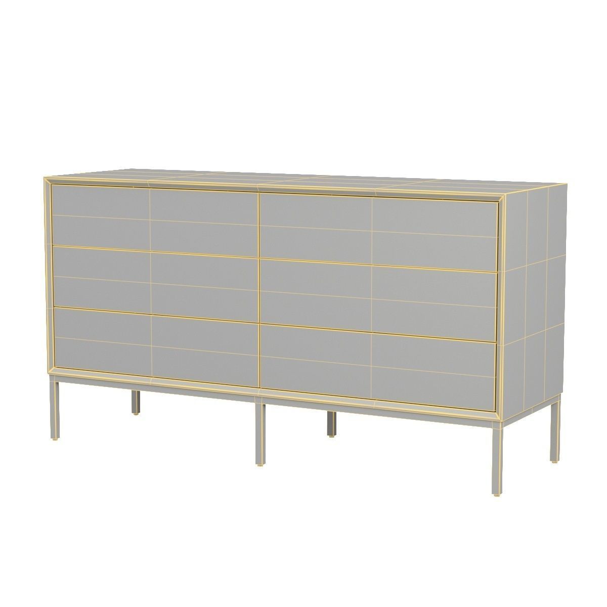 Hathaway Dresser 6 Drawers 3D model | CGTrader