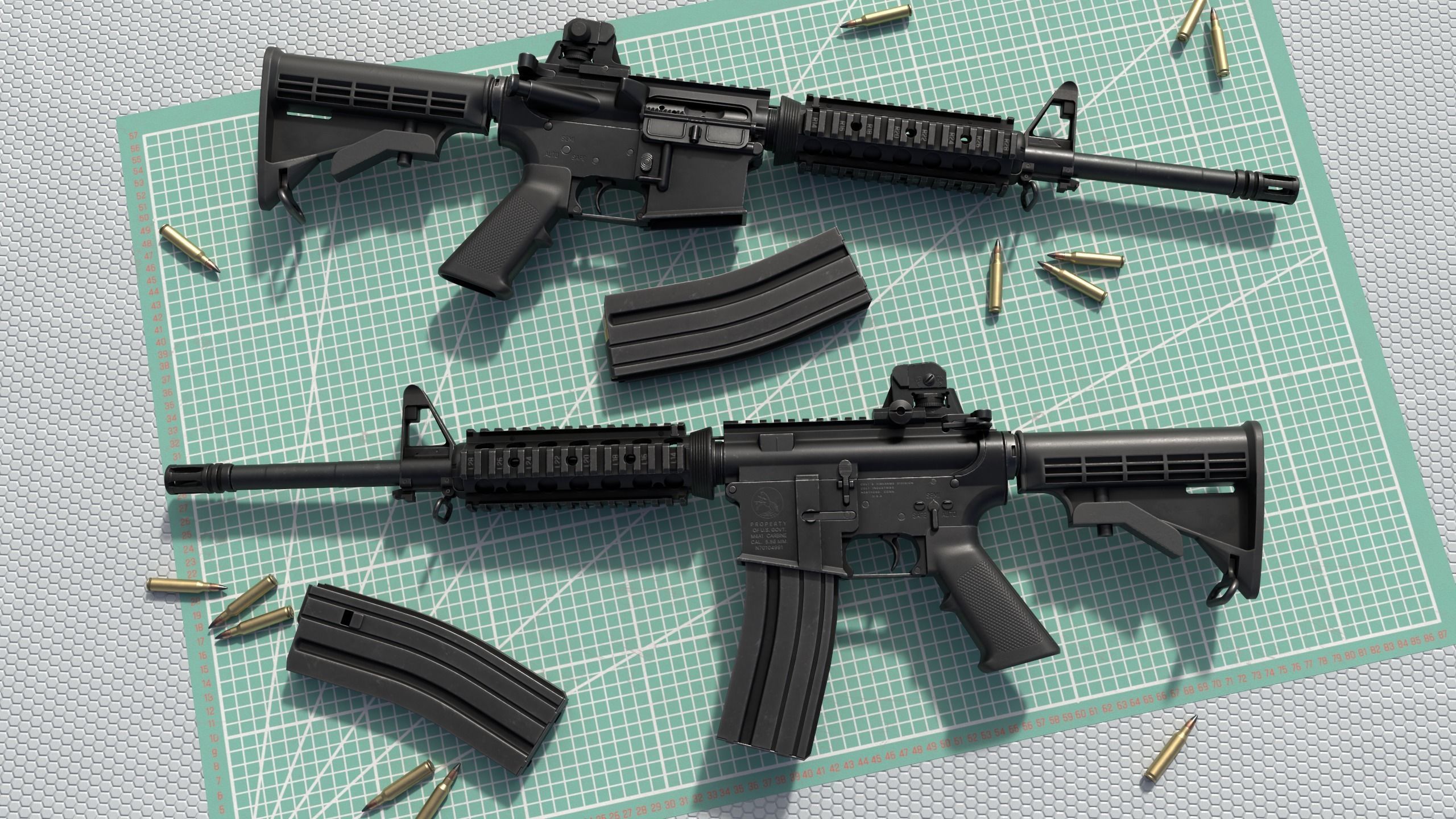 3D model Modular Assault rifle Colt standart M4A1 VR / AR / low-poly ...