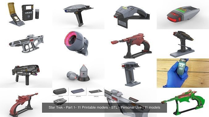 Star Trek - Part 1 - 11 Printable models - STL - Personal Use 3D Model ...
