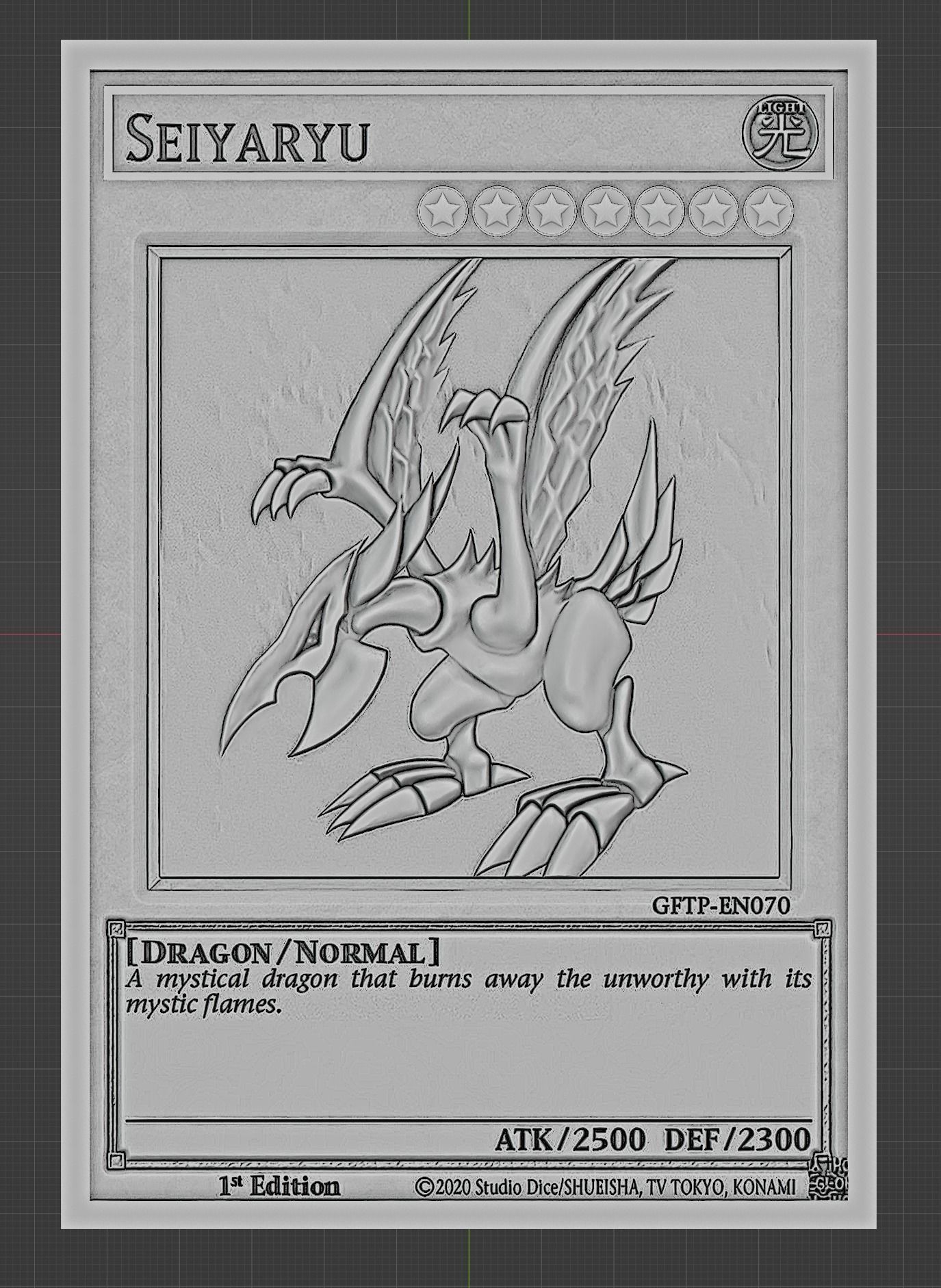 seiyaryu - yugioh 3D model 3D printable | CGTrader