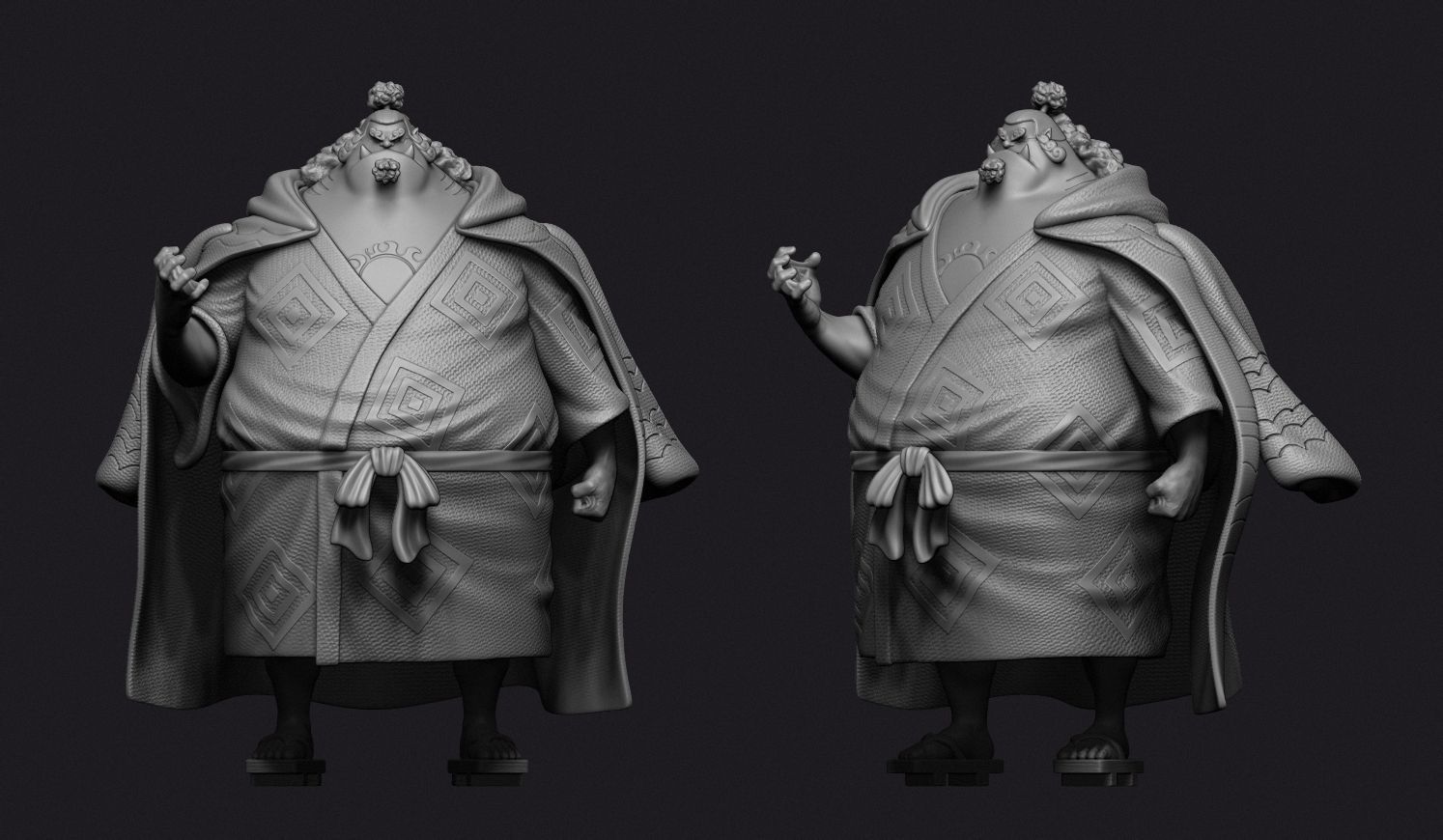 Jimbei one piece figure 3D model 3D printable | CGTrader