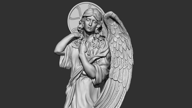Angel Bas-Relief 2 3D model 3D printable | CGTrader