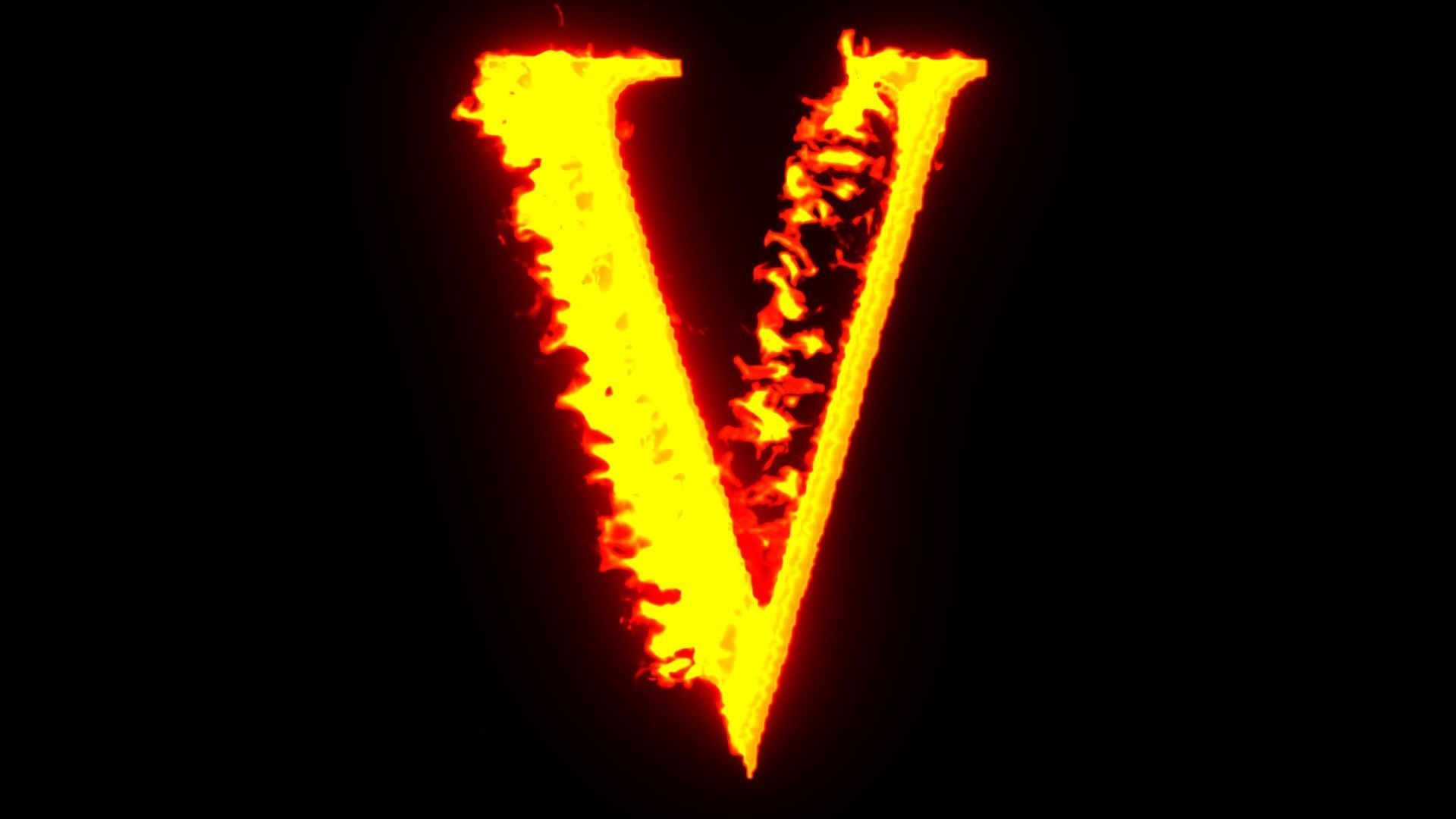 alphabet letters animated on fire 3D model animated | CGTrader