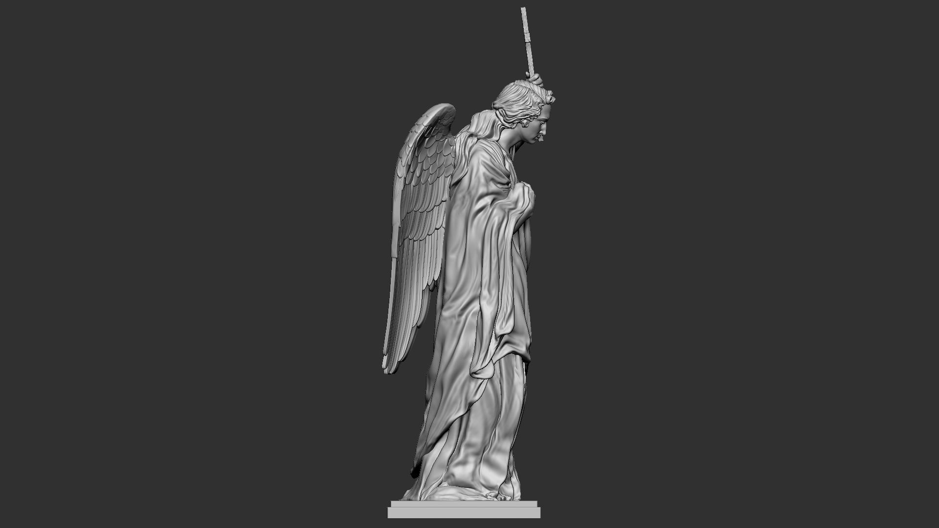 Angel statue 01 3D model 3D printable | CGTrader