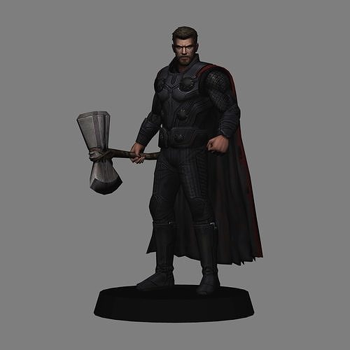 Thor Avengers Infinitywar LOW POLY 3D print model 3D model 3D printable ...