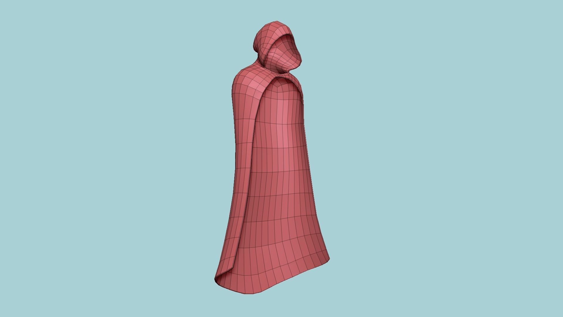 3D model Medieval Cloak A05 Full Blue - Fantasy Character Design VR ...