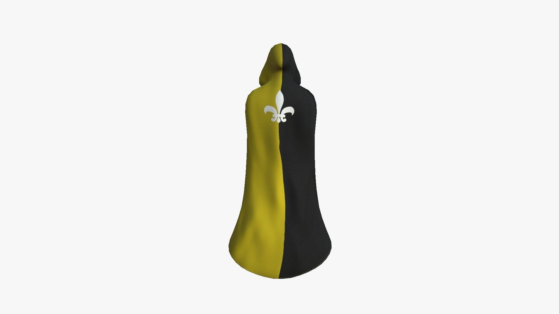 3D model Medieval Cloak A07 Yellow Black - Fantasy Character Design VR ...