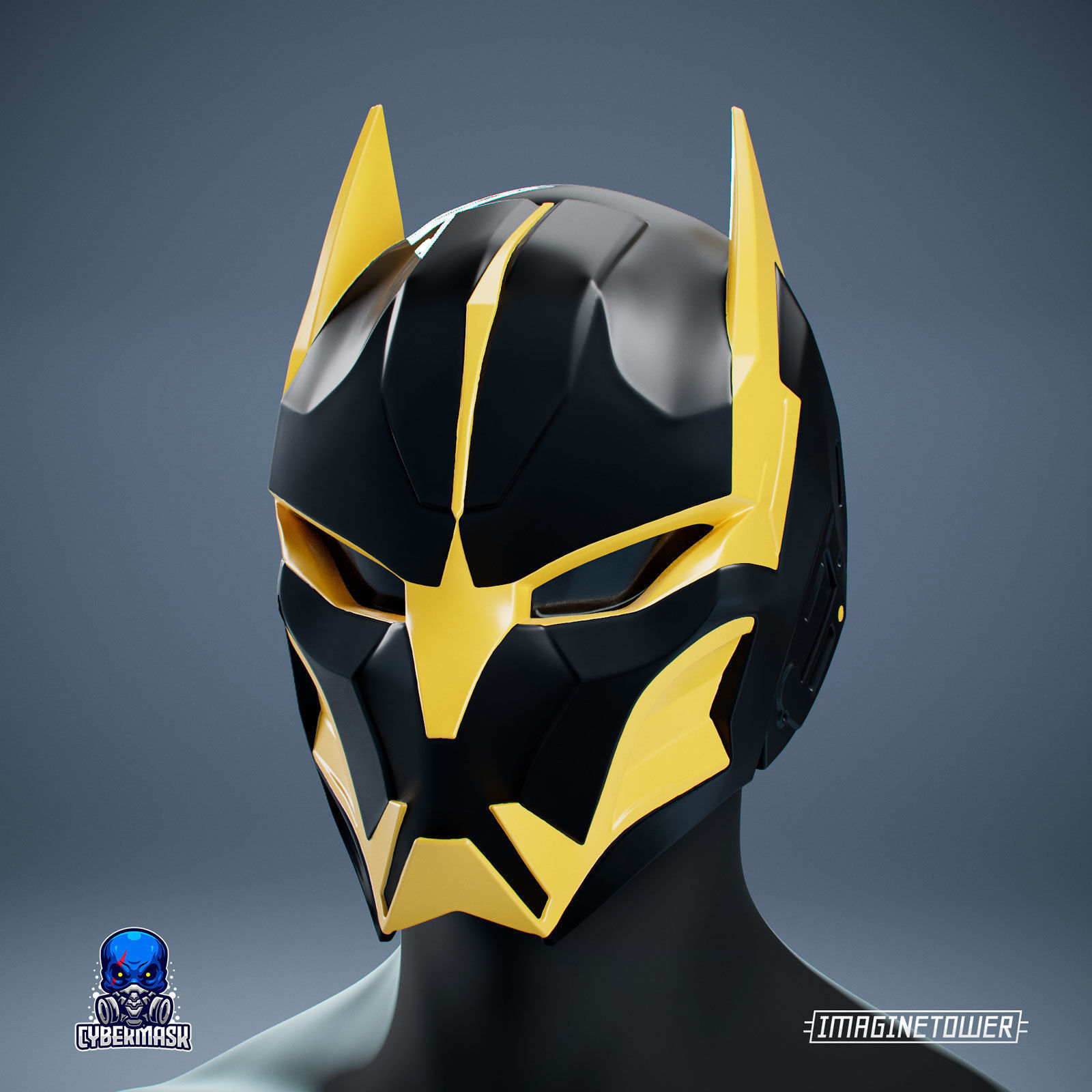 Cyber Cat Sci-fi Mask 3D model 3D printable | CGTrader