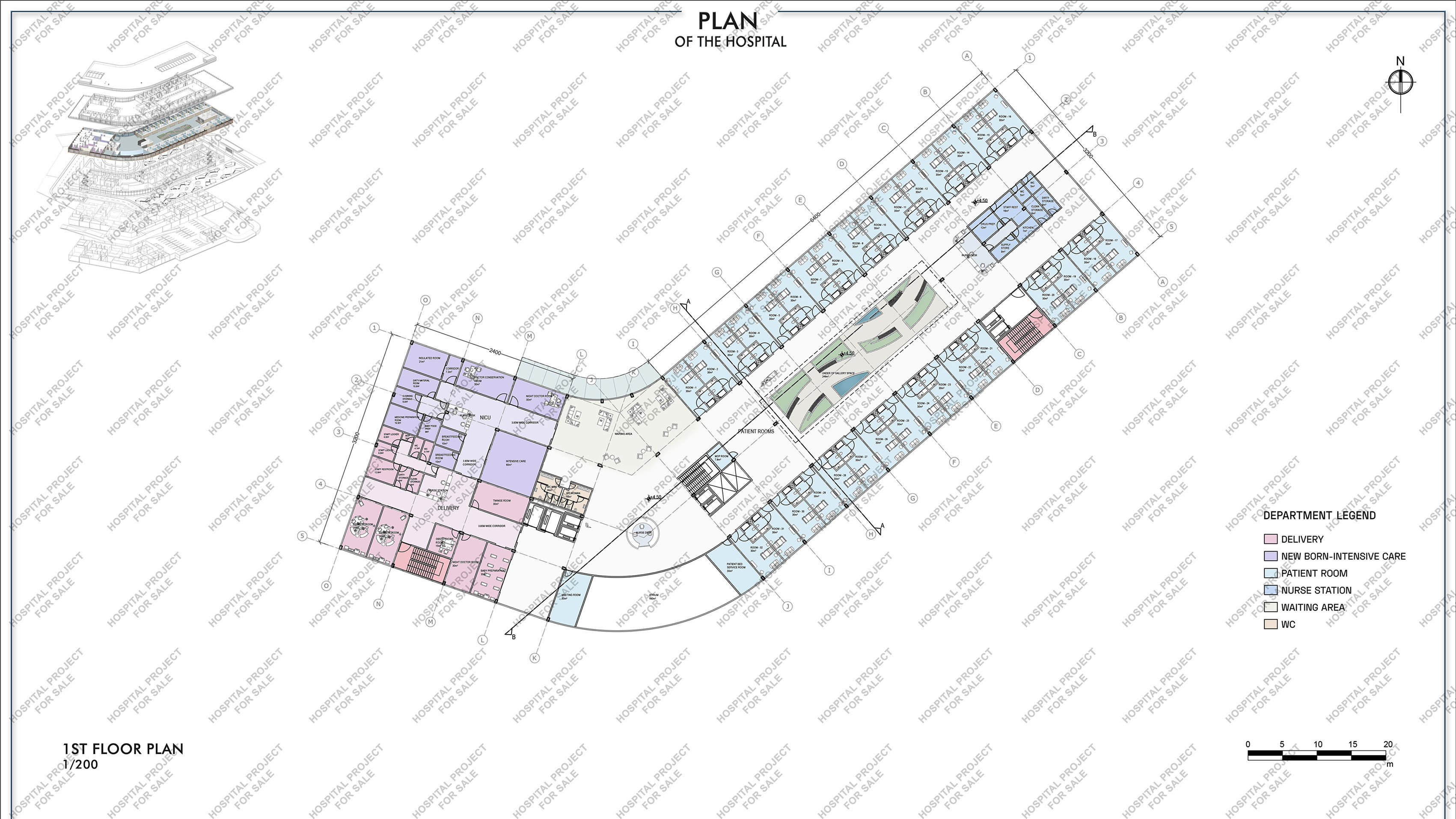 General Hospital Plan 3D model | CGTrader