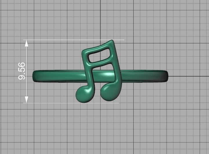 Music Note Fashion Ring Melody Band 3dpint model 3D model 3D printable ...
