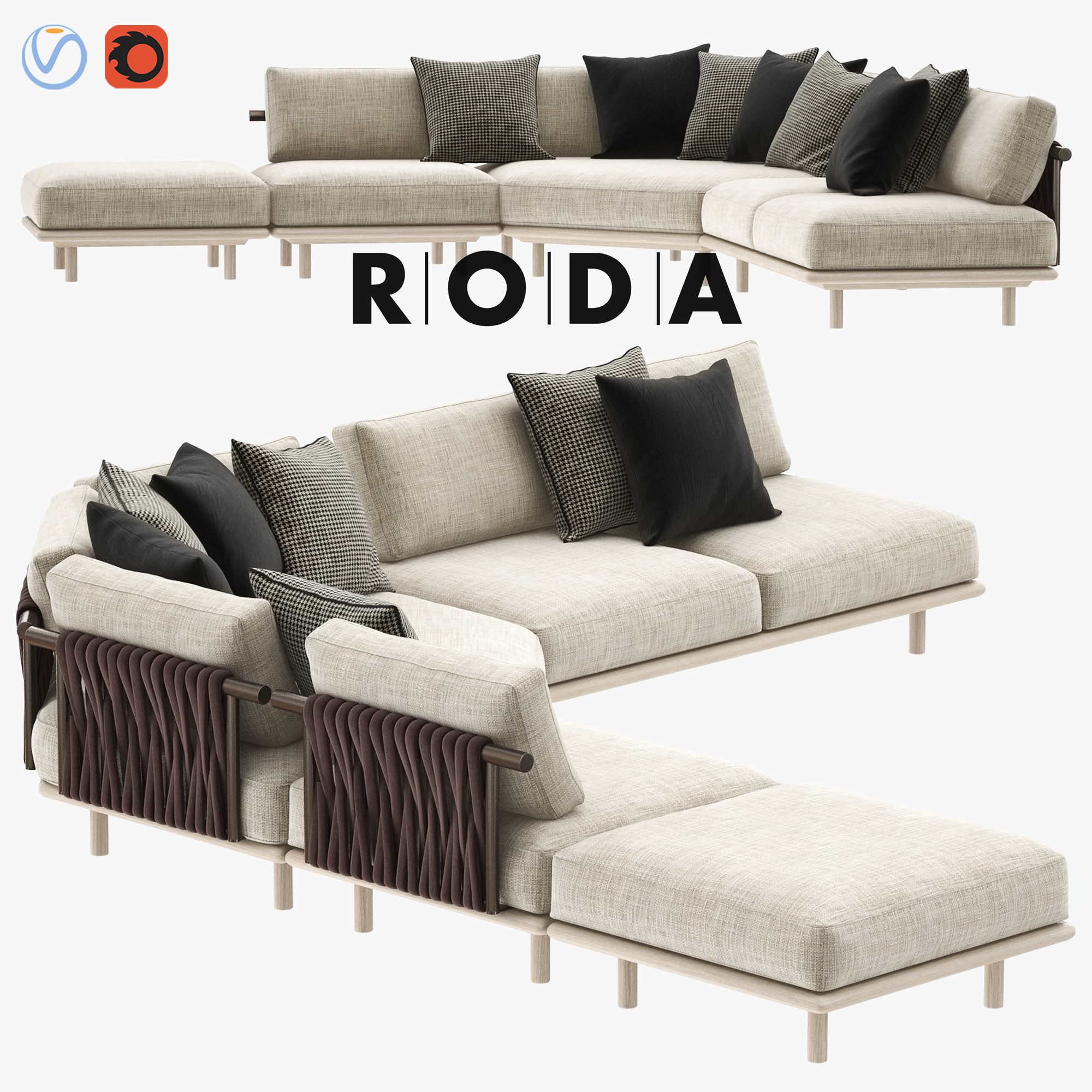 RODA - EDEN Sofa Composition 01 3D model | CGTrader