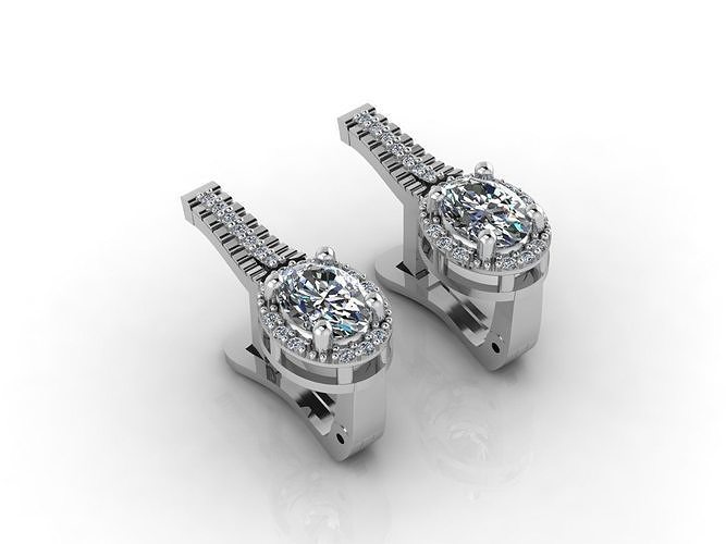 Women Earrings 3DM STL Womens Earring Renders 3D print models 3D model ...