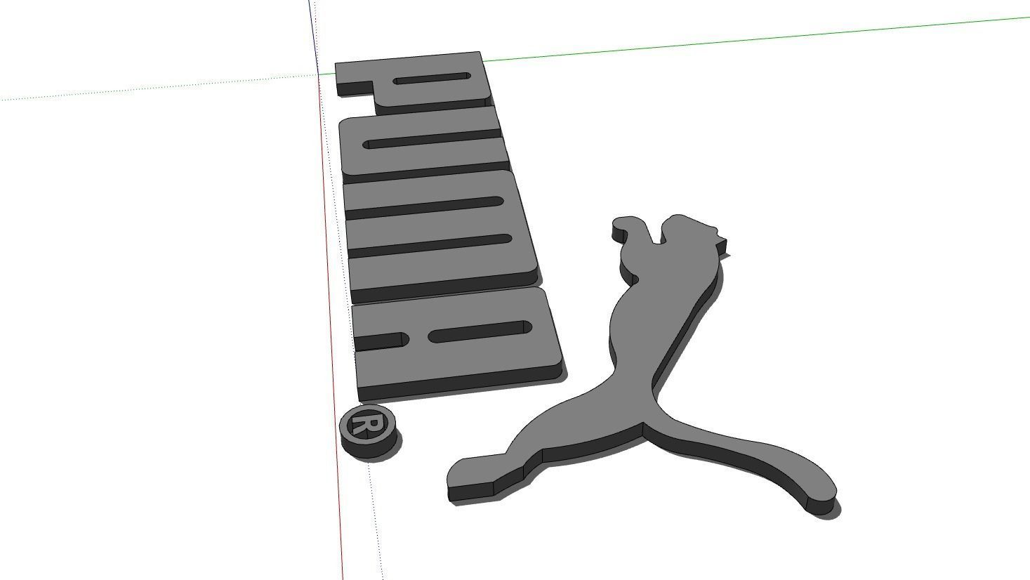 Puma Logo 3D model 3D printable | CGTrader