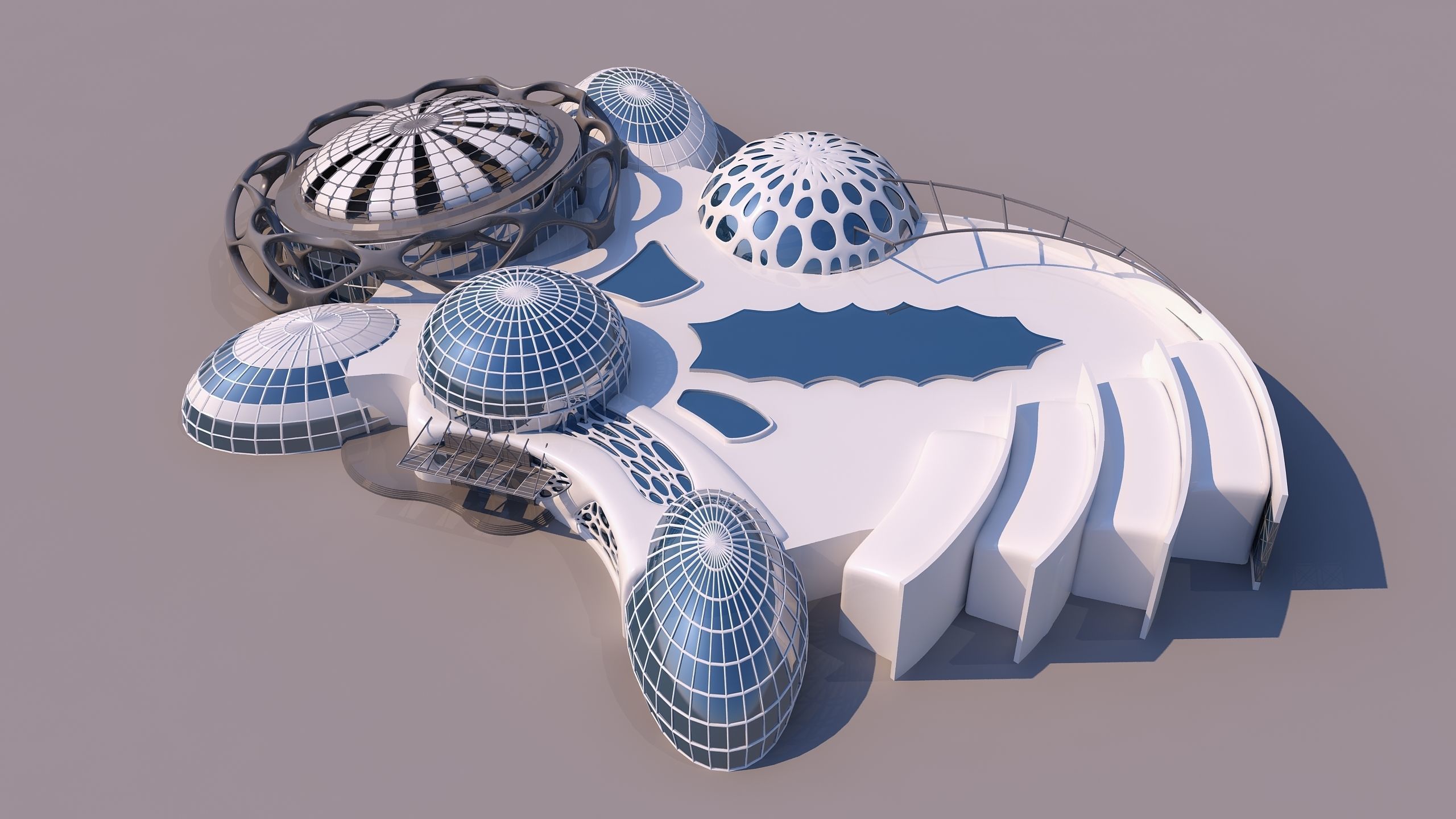 0100 - Organic Building 3D model | CGTrader