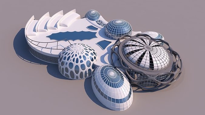 0100 - Organic Building 3D model | CGTrader