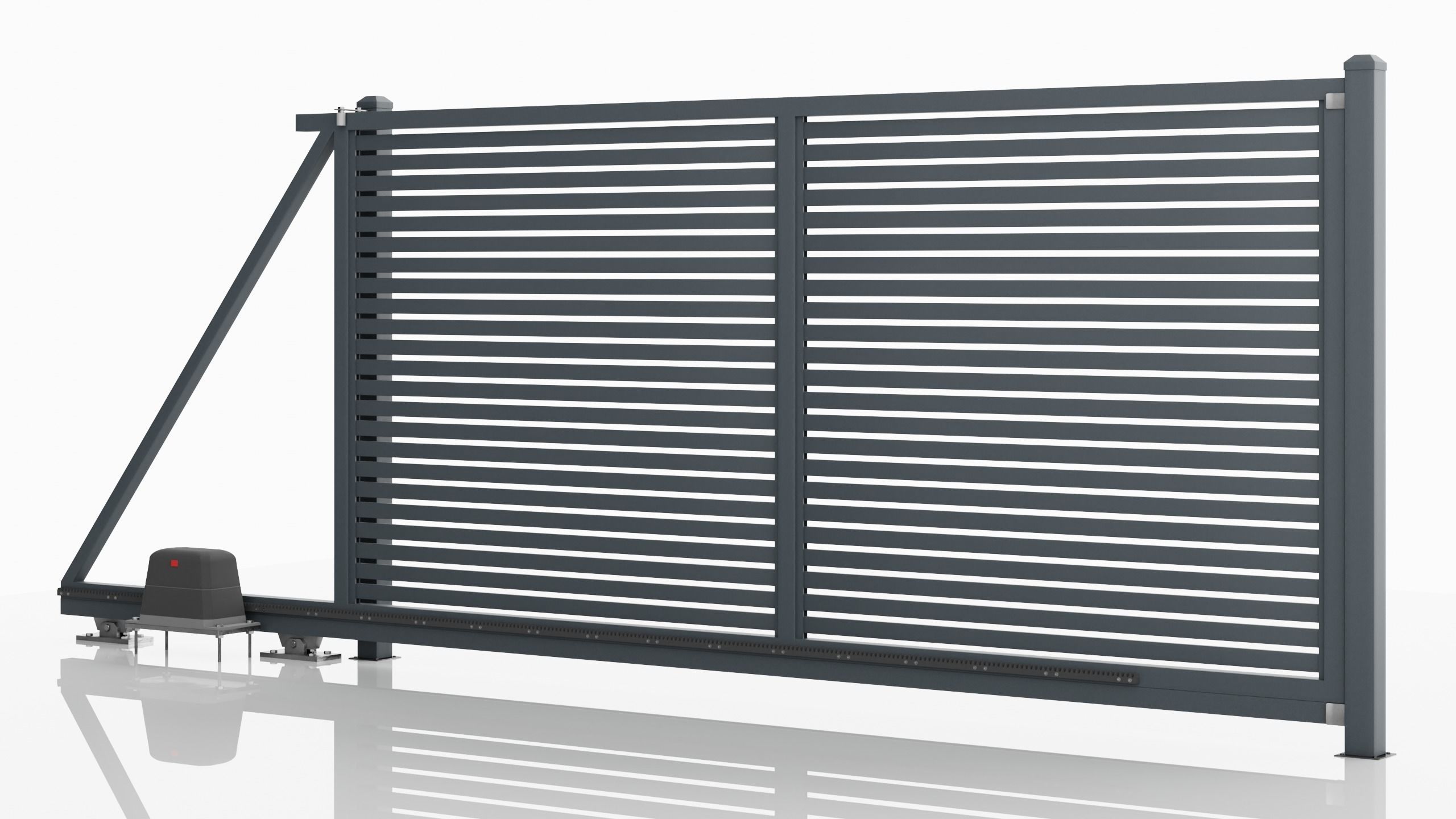 Aluminum Electric Sliding Gate - Model 2 - 6cm - 3D model | CGTrader