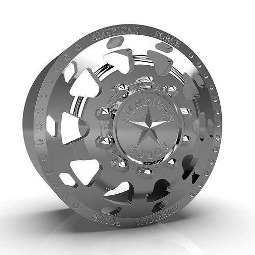 AMERICAN FORCE J04 BLOCK DRW WHEEL 3D model 3D printable | CGTrader