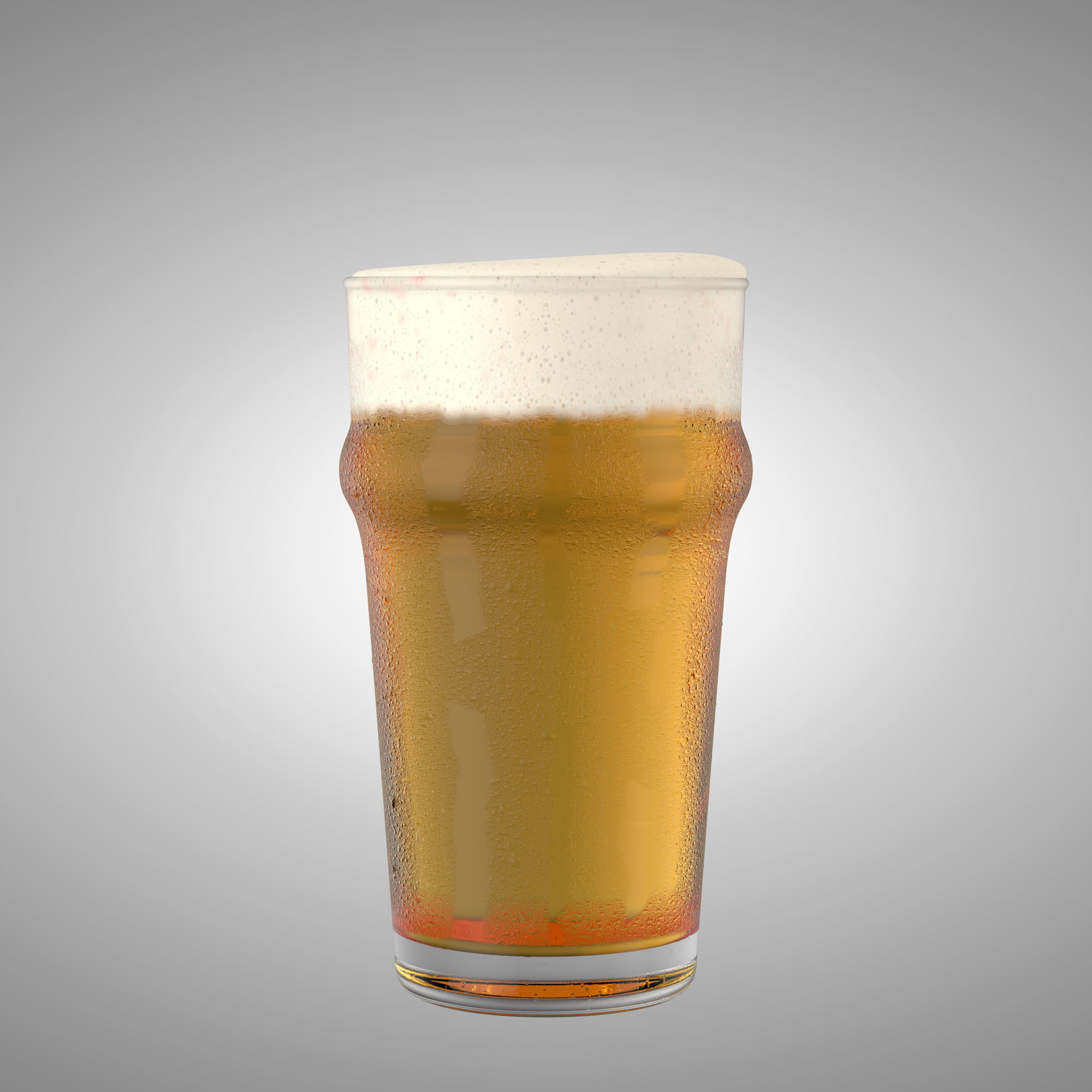 Beer Pint Shapes With Beer 3D model | CGTrader